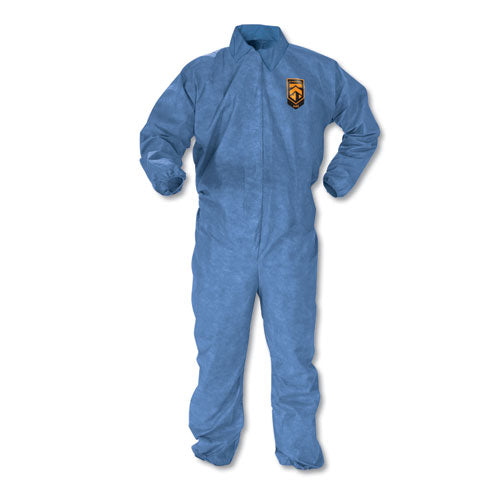 KleenGuard™ A60 Elastic-cuff, Ankle And Back Coveralls, Large, Blue, 24 ...