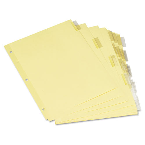 Universal® Insertable Tab Index, 5-tab, 11 X 8.5, Buff, Clear Tabs, 6 ...