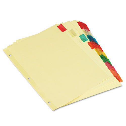 Universal® Insertable Tab Index, 8-tab, 11 X 8.5, Buff, Assorted Tabs ...