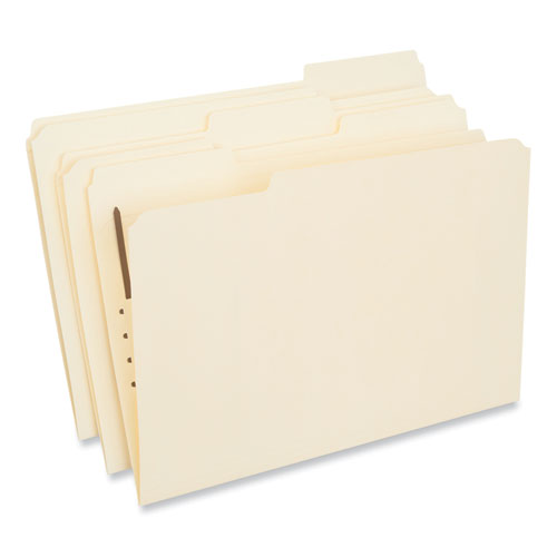 Universal® Reinforced Top Tab Fastener Folders, 0.75" Expansion, 1 ...