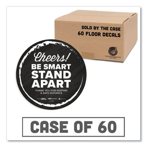 Tabbies® Besafe Messaging Floor Decals, Cheers;be Smart Stand Apart ...