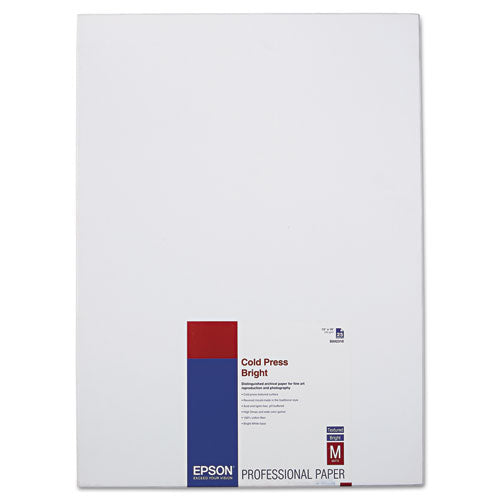 Epson® Cold Press Bright Fine Art Paper, 21 Mil, 13 X 19, Textured ...