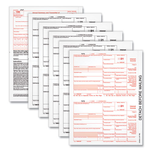 TOPS™ 1099-int Tax Forms For Inkjet/laser Printers, Five-part ...