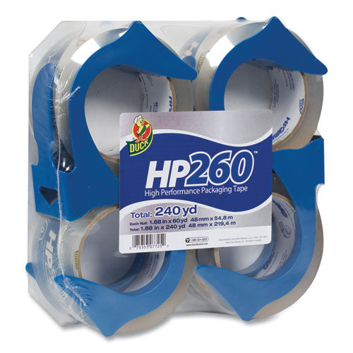 Duck® Hp260 Packaging Tape With Dispenser, 3" Core, 1.88" X 60 Yds ...