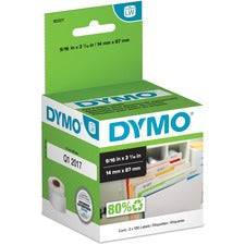 DYMO® Labelwriter 1-up File Folder Labels, 0.56" X 3.43", White, 130 ...