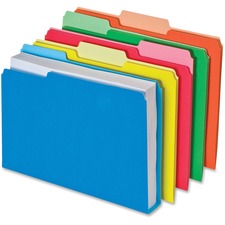 Pendaflex® Double Stuff File Folders, 1/3-cut Tabs: Assorted, Letter ...