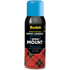Scotch® Spray Mount Repositionable Adhesive, 10.25 Oz, Dries Clear ...