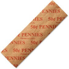 Iconex™ Tubular Coin Wrappers, Pennies, $.50, Pop-open Wrappers, 1000 ...