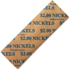 Iconex™ Tubular Coin Wrappers, Nickels, $2, Pop-open Wrappers, 1000 ...