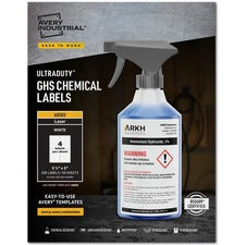 Avery® Ultraduty Ghs Chemical Waterproof And Uv Resistant Labels, 3.5 X ...