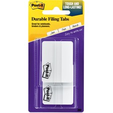 Post-it® Tabs Lined Tabs, 1/5-cut, White, 2" Wide, 50/pack | Round Eye ...