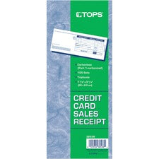 TOPS™ Credit Card Sales Slip, Three-part Carbonless, 7.78 X 3.25, 100 ...