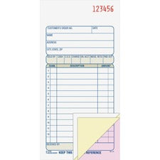 Adams® 3-part Sales Book, Three-part Carbonless, 3.25 X 7.13, 50 Forms ...