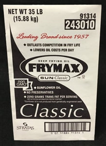 Frymax Frying Oil Sunflower Oil-35 lb.-1/Case | Stratas Foods – Round ...