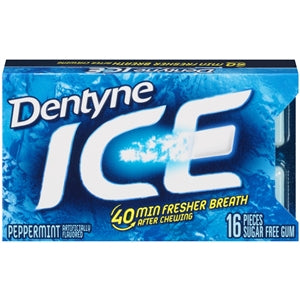 Dentyne Single Peppermint Ice Gum-16 Count-9/Box-18/Case | Perfetti Van ...