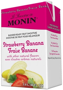 Monin Strawberry Banana Smoothie-46 fl oz.s-1/Box-6/Case MPN# M-EG207B ...