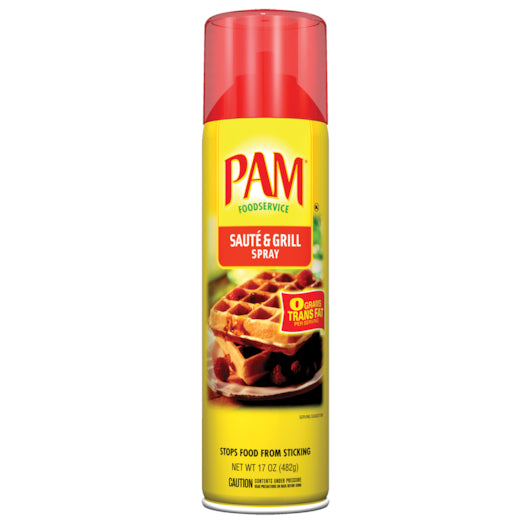 Pam Coating Saute & Grill Spray Aerosol-17 oz.-6/Case MPN# 6414463111 ...