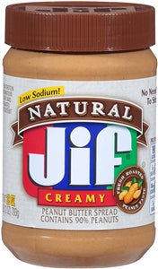 Jif Peanut Butter Natural Creamy-28 oz.-10/Case MPN# 5150024322 – Round ...