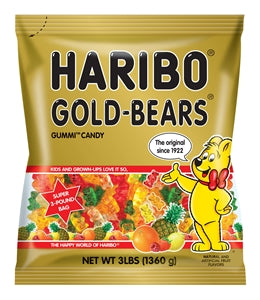 Haribo Goldbears Confectionery Gummy Candy-3 lb.-4/Case MPN# 30230 ...