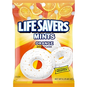 Lifesavers Orange Mint 6.25 oz.-6.25 oz.-12/Case MPN# 390565 – Round ...