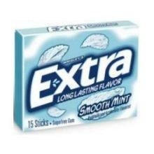 Extra Single Serve Smooth Mint Gum-15 Piece-10/Box-12/Case MPN# 390731 ...