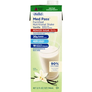 Med Pass Med.Pass 2.0 Vanilla No Sugar Added-32 oz.-12/Case MPN# 22649 ...