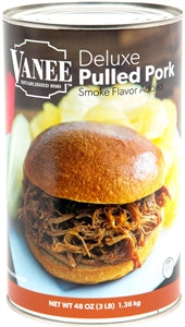 Vanee Deluxe Pulled Pork-48 oz.-6/Case MPN# 456TP-VAN – Round Eye Supply