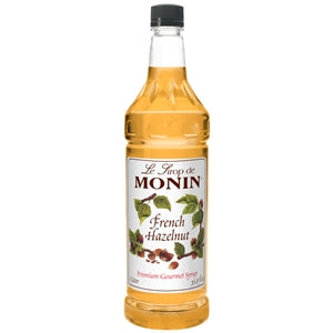 Monin French Hazelnut Syrup-1 Liter-4/Case MPN# M-FR245F – Round Eye Supply