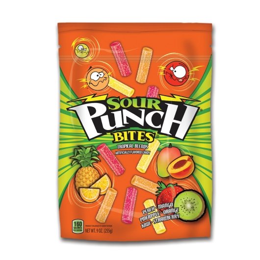 Sour Punch Tropical Bites-9 oz.-12/Case MPN# 18736 – Round Eye Supply