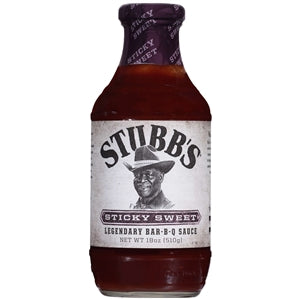 Stubbs Sticky Sweet Bbq Sauce Bottle-18 oz.-6/Case MPN# 347500010 ...