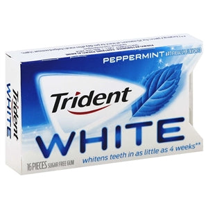 Trident Peppermint Sugar Free White Gum-48 Count-20/Case MPN ...