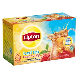 Lipton Tea Fresh Brewed Raspberry 1 Gallon Tea Bags-1 Gallon-2/Case MPN ...