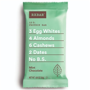 Rxbar Mint Chocolate Protein Bar-1.83 oz.-12/Box-6/Case MPN# RXF008 ...