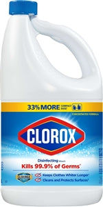 Clorox Disinfecting Bleach Regular-81 fl oz.s-6/Case MPN# 32263 – Round ...