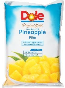 Dole Tropical Gold Premium Cut In Extra Light Syrup Chunk Pineapple-81 ...