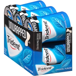 Trident Original Gum-3.175 oz.-6/Box-4/Case | Perfetti Van Melle ...