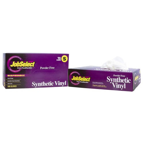 Jobselect Powder Free White Synthetic Vinyl Gloves Small 1000/Case ...