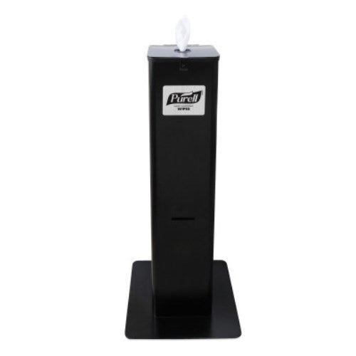 Black Metal High Capacity Floor Stand Dispenser 1/Each | Round Eye Supply