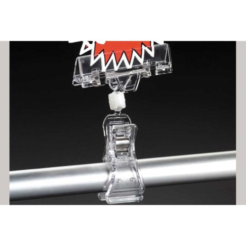4022 Clear Metal Clip-On Spring Sign Holder Knuckle - 4" 1/Each | Round ...