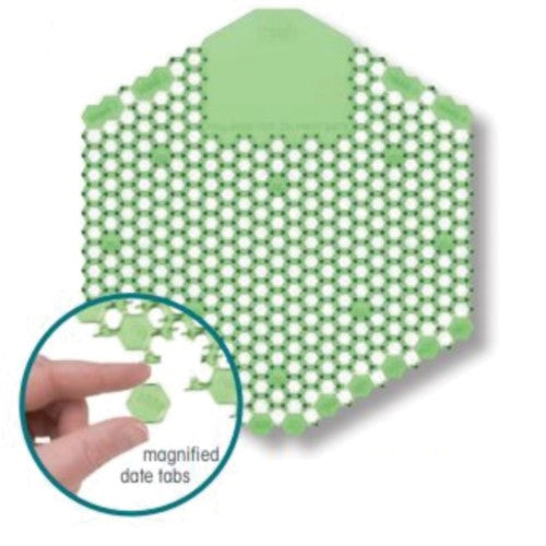 Wave 3D Urinal Screen Cucumber Melon 60/Case | Round Eye Supply