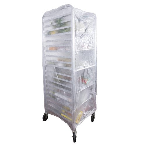 Bun Pan Clear Rack Cover - 26" X 26" X 80" 50/Case | Round Eye Supply