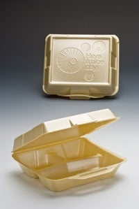 Genpak 8.25 Inch X 8 Inch X 3 Inch White Medium Snap It Foam Hinged ...