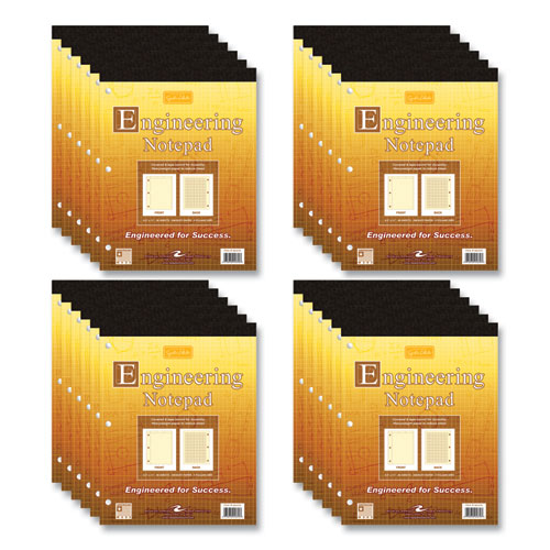 Roaring Spring Covered Engineering Pad 5 Sq/in Quadrille Rule 80 Buff 8 ...