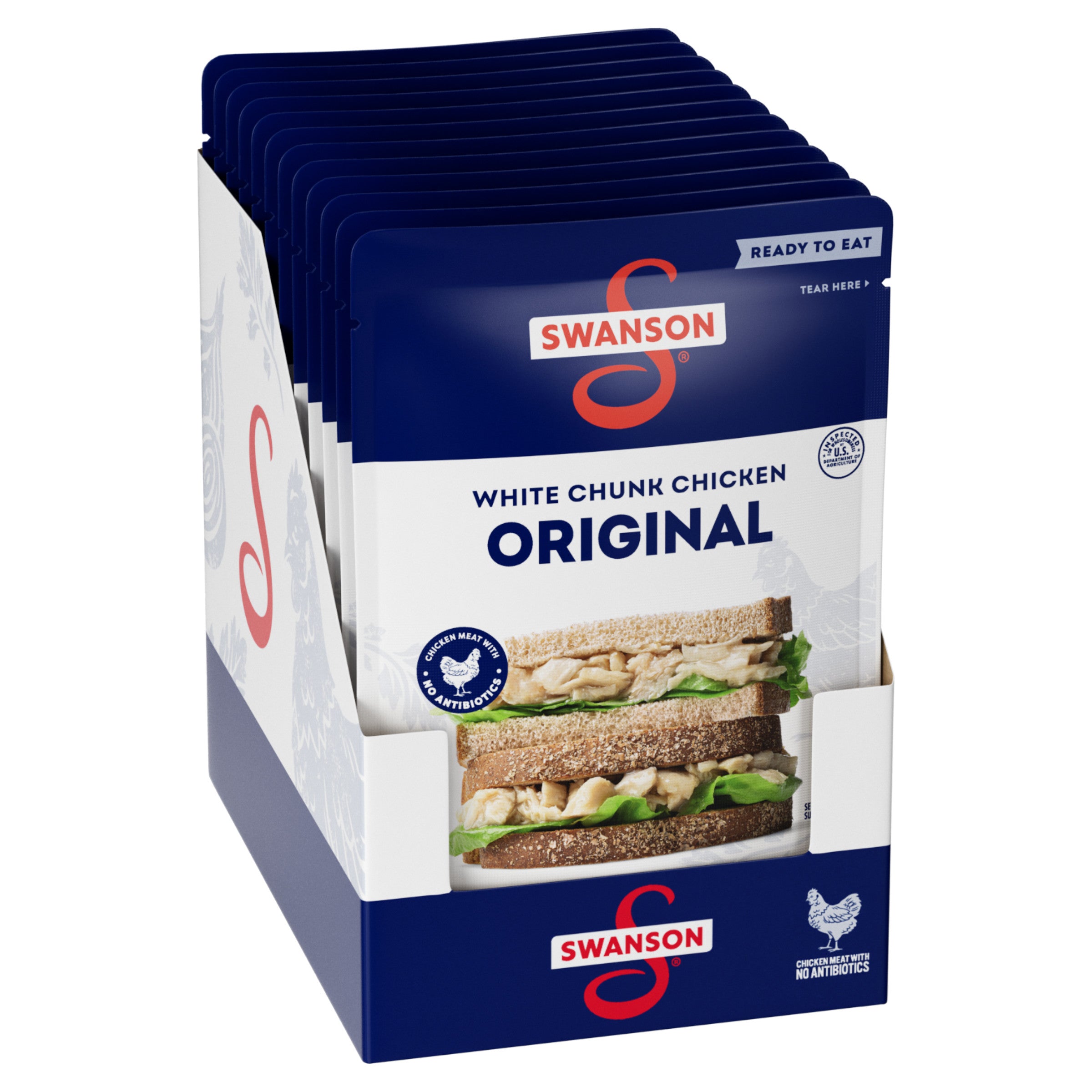 Swanson Fully Cooked White Chunks Chicken Pouch-2.6 oz.-12/Case MPN ...