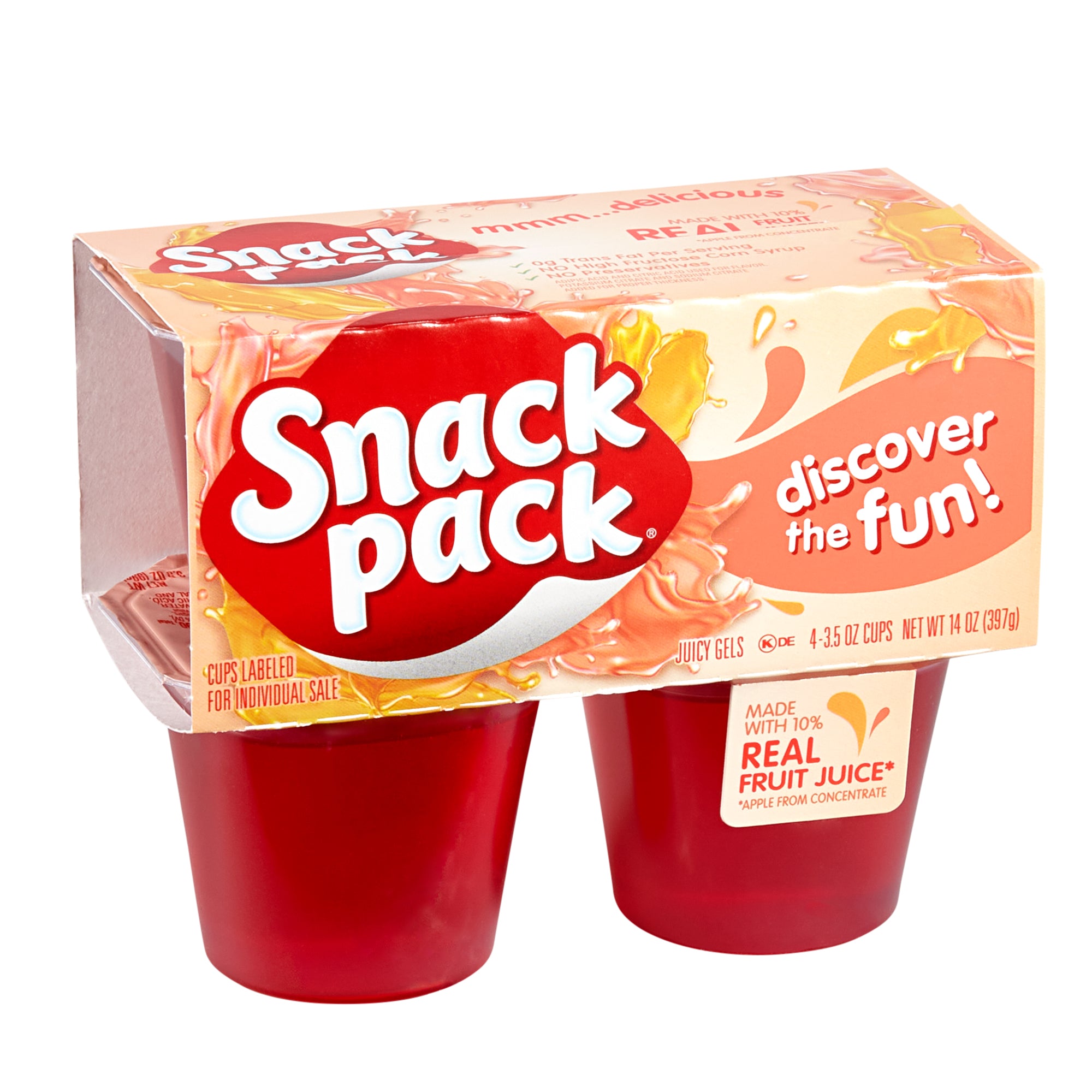 Snack Pack Gelatin Hunts Strawberry-14 oz.-12/Case MPN# 2700041261 ...