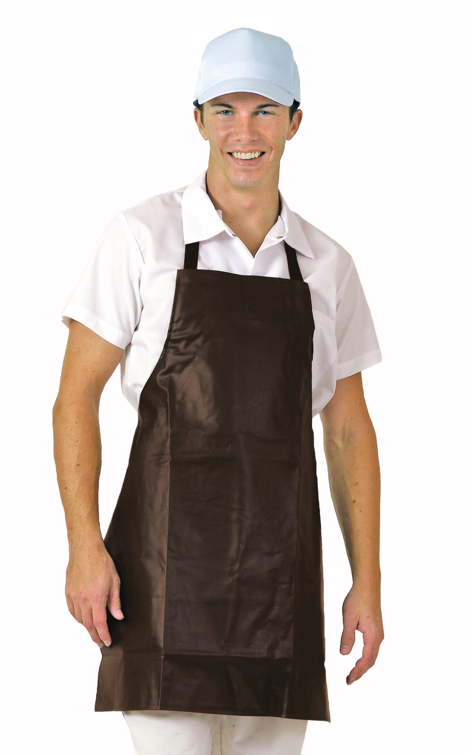 San Jamar Bib Apron-Heavy Duty-Vinyl-Brown-1 Each-1/Case MPN# 604VBA-BR ...
