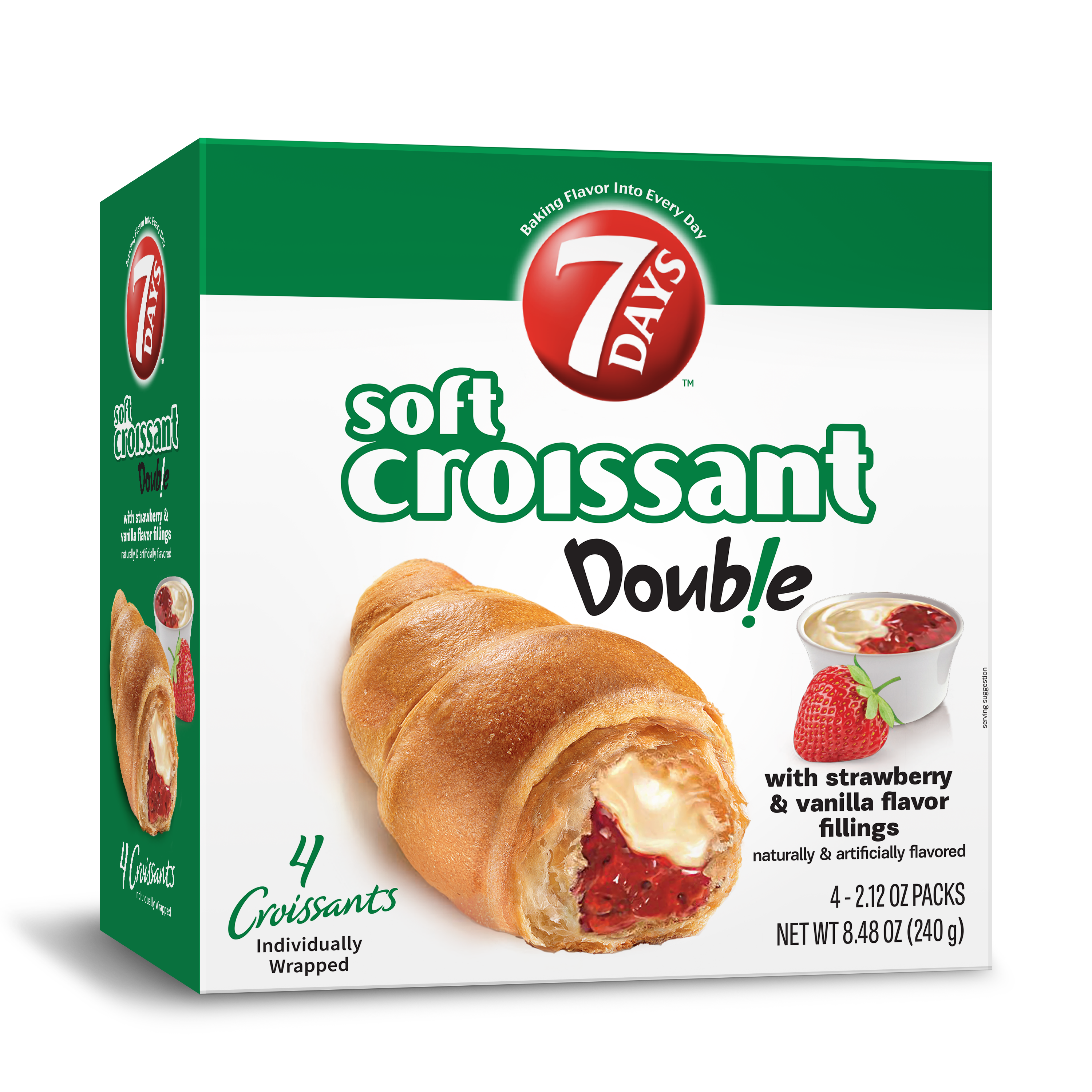 7 Days Strawberry & Vanilla Croissant Multipack-8.48 oz.-4/Case MPN ...