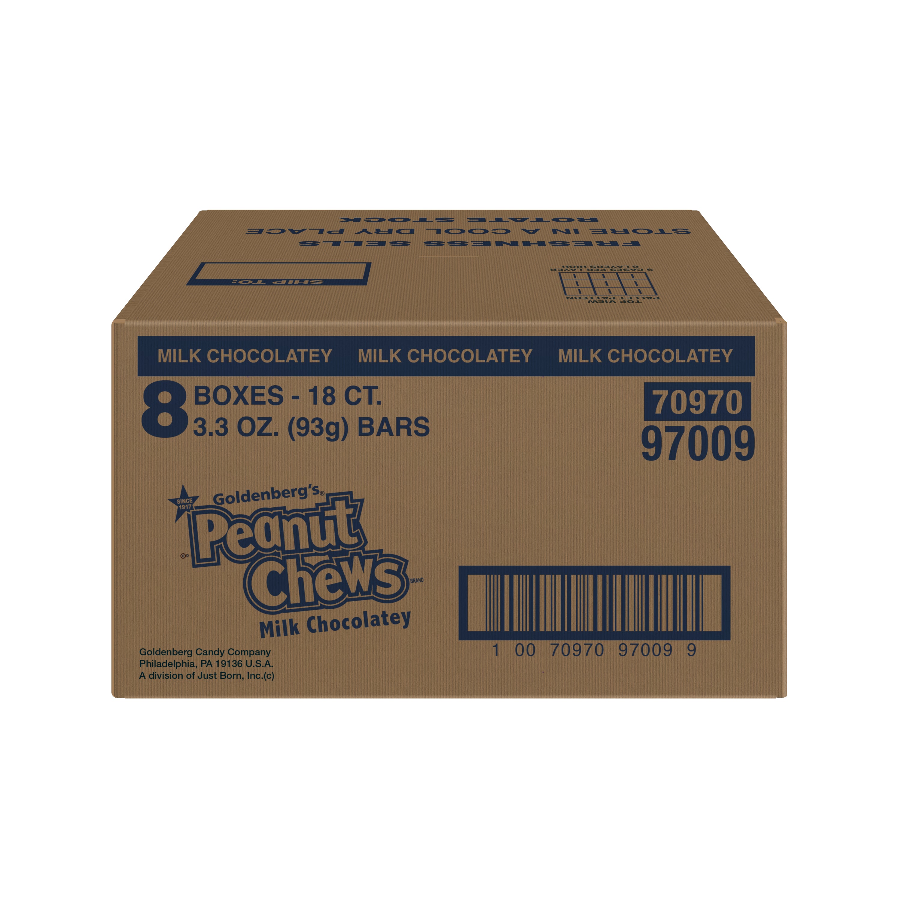 Peanut Chews Milk Chocolate-3.3 oz.-18/Box-8/Case MPN# 007097097009 ...