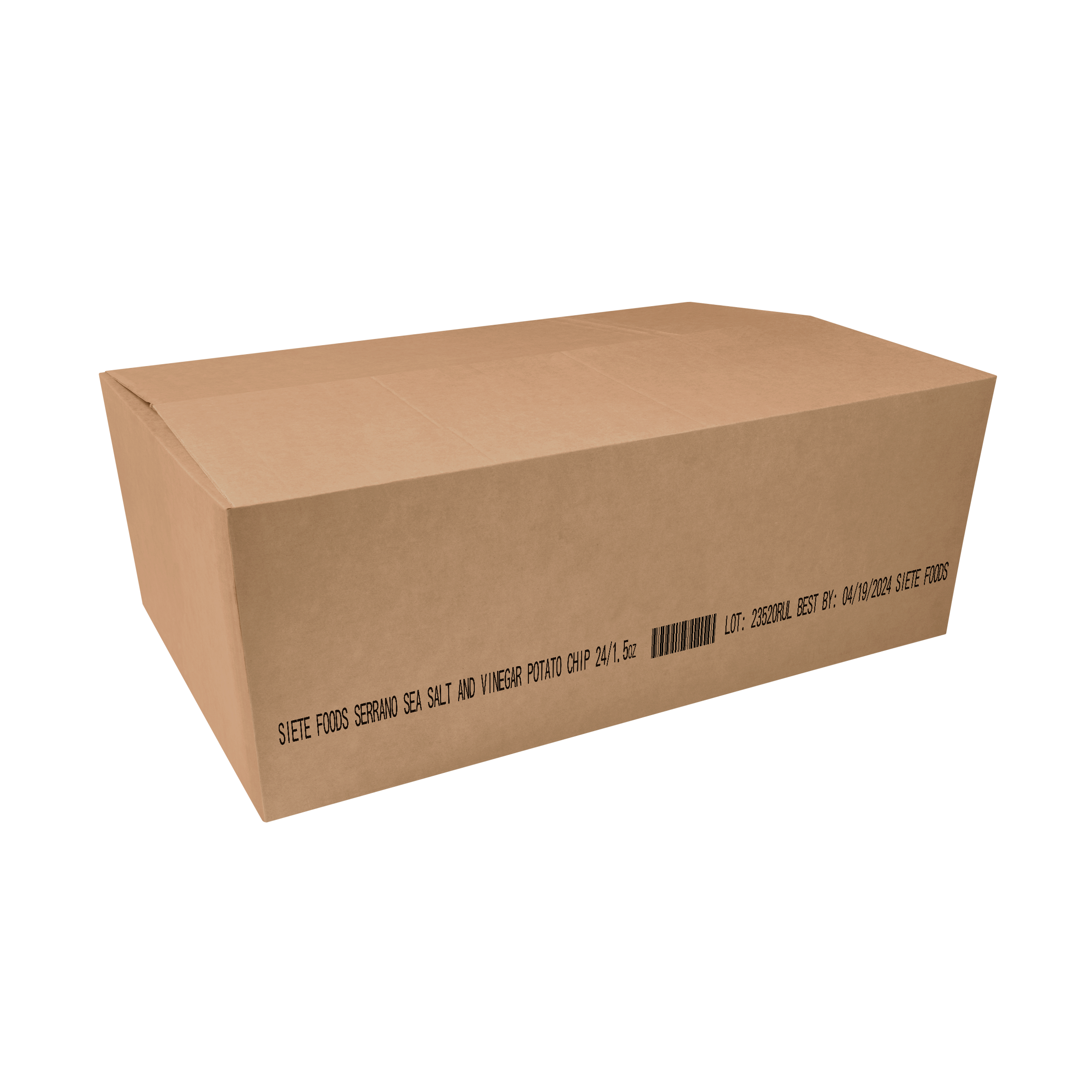 Siete Sea Salt & Vinegar Kettle Cooked Potato Chips Case-1.5 oz.-24 ...