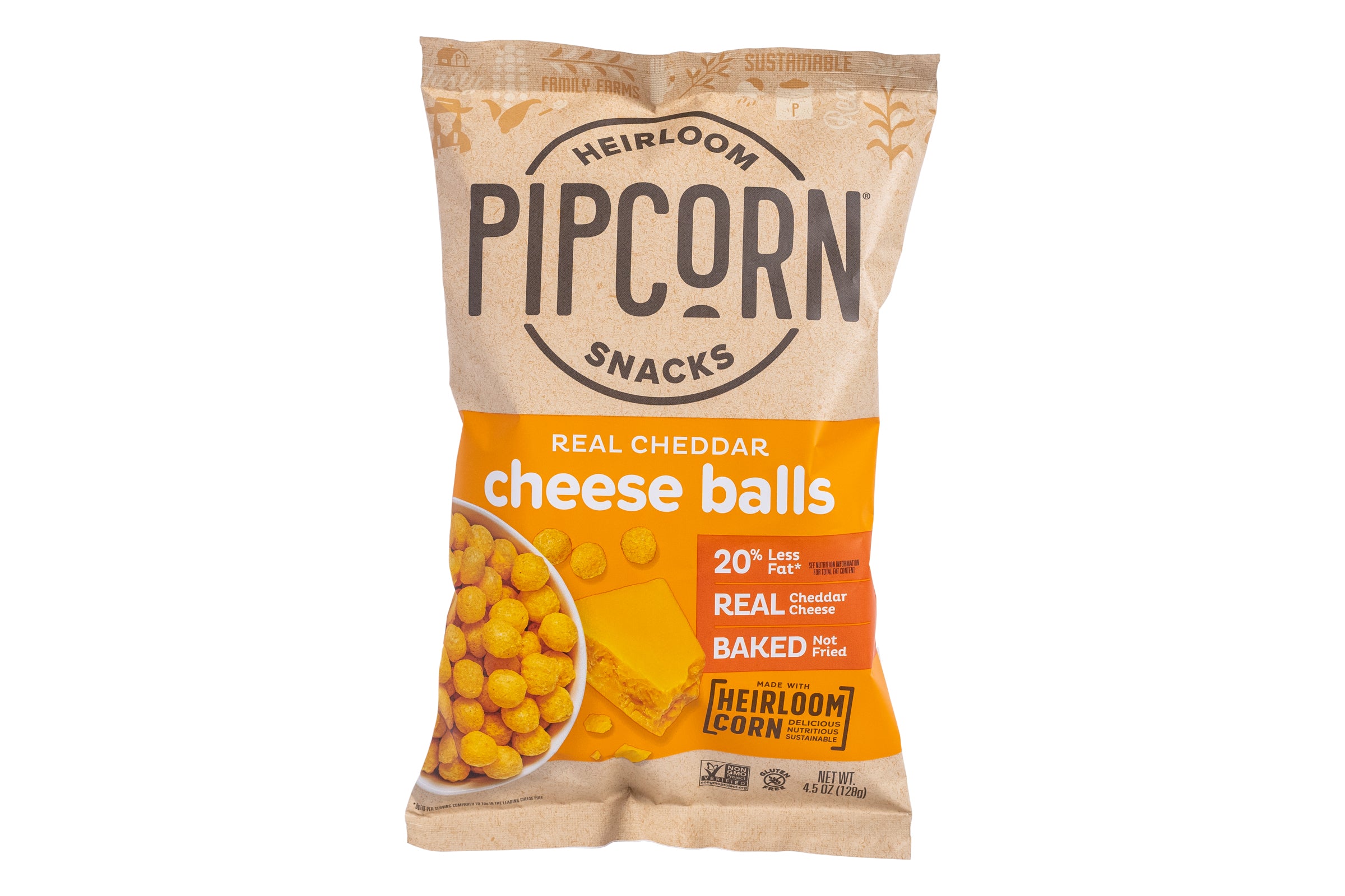 Pipsnacks Llc Baked Cheddar Cheeseballs-4.5 oz.-12/Case MPN# CBC45C12 ...